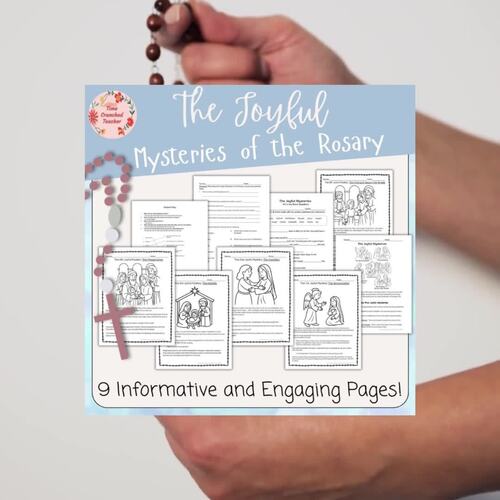 The Joyful Mysteries of the Rosary Catholic Worksheet Packet | Catholic ...