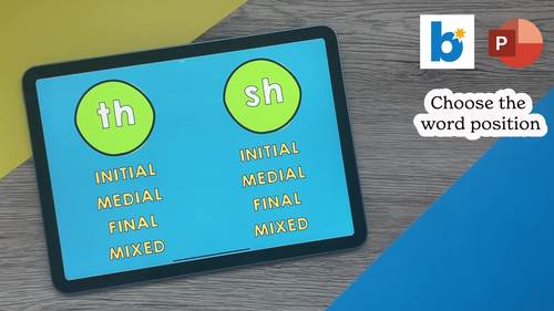 th & sh Color By Speech Artic Game Spring Theme Boom™ Card, PPT & Printable