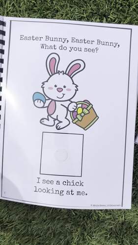 Easter Bunny What do you See Interactive Book | Easter Vocabulary