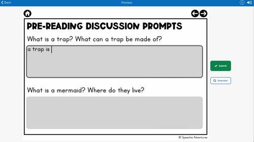 How to Catch a Mermaid Summer Book Companion for Speech Language Therapy