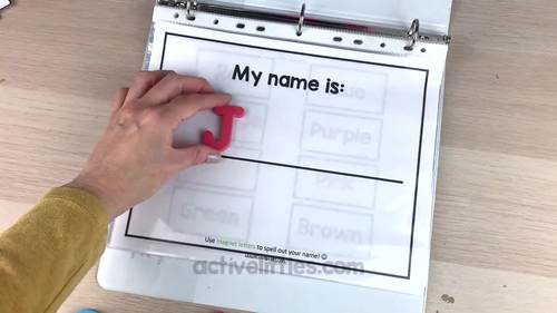 Toddler Busy Book Activity Binder Learning Folder by Active Littles