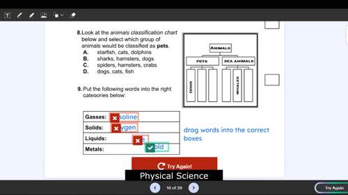 Science Reading Comprehension Passages and Questions Easel Activity Bundle