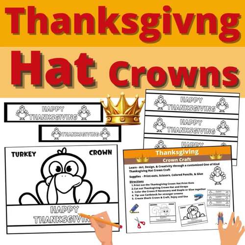 Thanksgiving Craft Hat Activity with Turkey Crowns Activities and ...