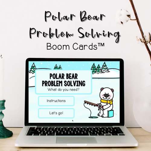 Polar Bear Problem Solving No Prep Speech Therapy Boom Cards™ | TPT
