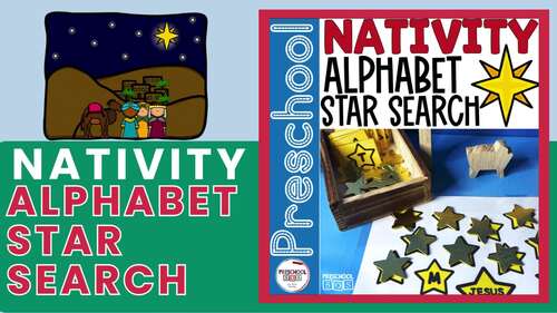 Christian Christmas Activities - ALPHABET STAR SEARCH by Preschool SOS
