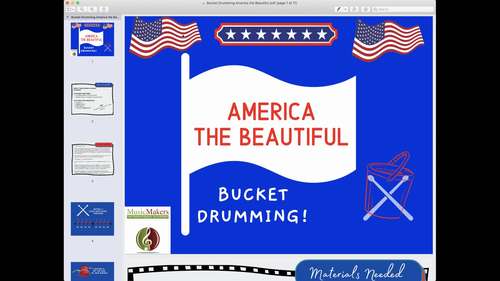 Patriotic Bucket Drumming, America the Beautiful - Easy Prep for USA ...