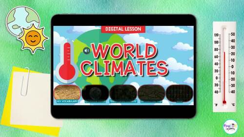 World Climates Digital Science Activity Video 3rd Grade NGSS 3-ESS2-2