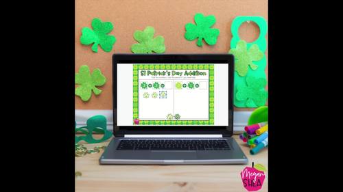 St. Patrick's Day Digital Addition for Google Slides Distance Learning
