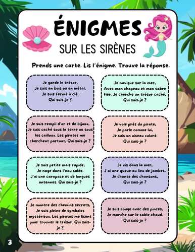 french Pirate Escape Room first day at school activity 2 grade by ...