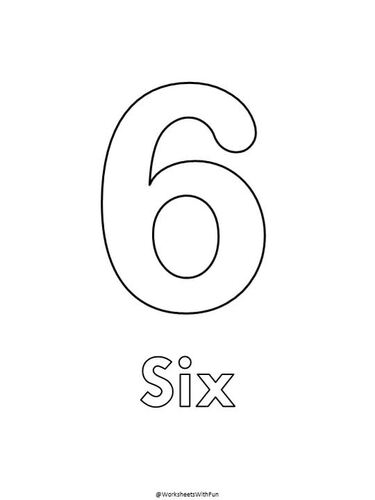 Number Coloring Pages, Numbers 1-20 Worksheets, Number Recognition, T-389