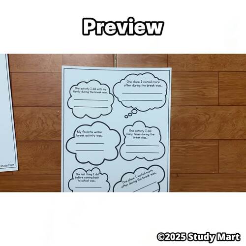 First Day Back from Winter Break Writing & Craft Activity, Bulletin Board