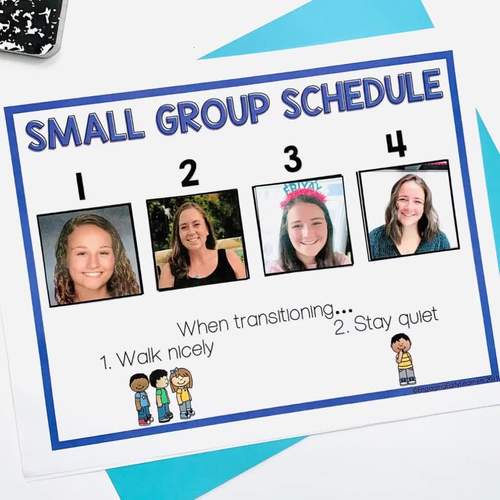 Small Group Schedule Boards for Groups, Centers, Etc. | TPT
