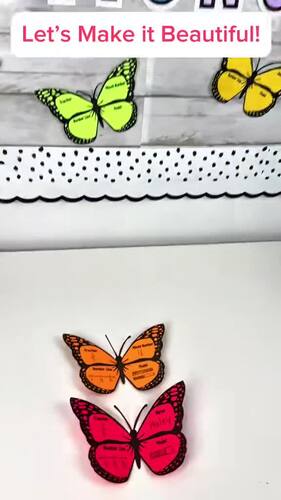 Fraction Butterfly Craft Activity - 3rd and 4th Grade - Spring Bulletin ...