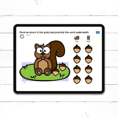 Speech Therapy Squirrel's Acorn Pile Interactive Articulation Boom Cards