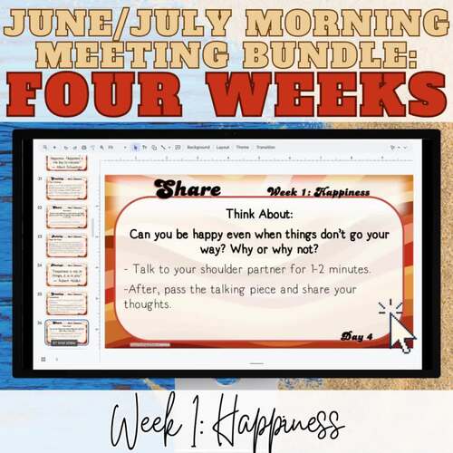 No-Prep SEL Morning Meeting Slides, SEL June July No-Prep Morning ...