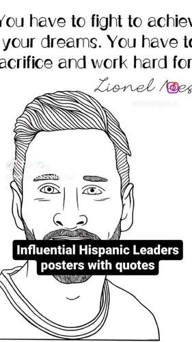 Hispanic Leaders Poster Quotes English and Spanish Latin Heritage Latinx