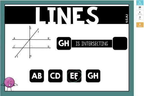 Parallel Intersecting & Perpendicular Lines Boom Decks | Digital Task Cards