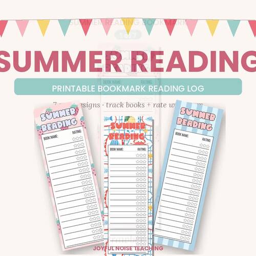 Summer Reading Bookmarks Printable | Reading Log Tracker for Kids | End ...