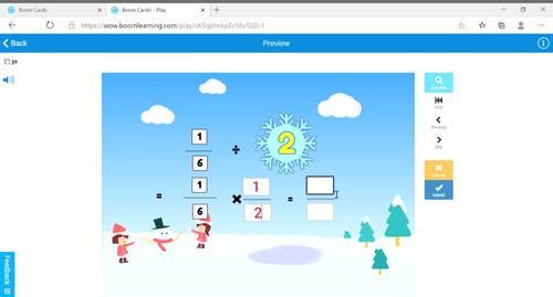 Fractions Boom Cards Winter Distance Learning by Language Forum | TpT