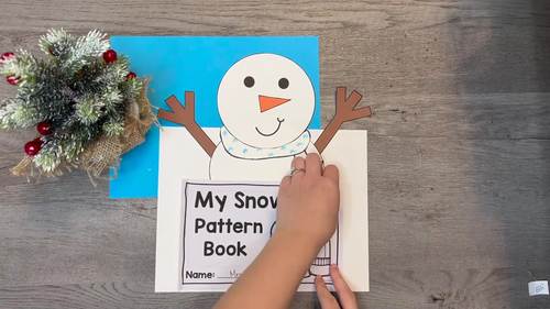 Snowman Craft Winter Pattern Book Writing Kindergarten First Grade ESL
