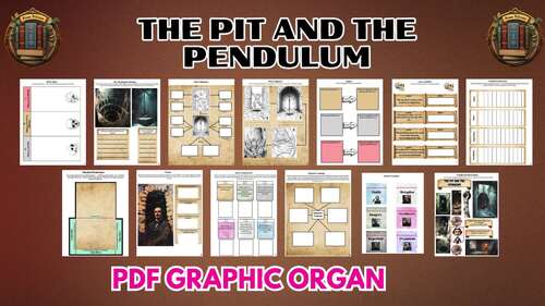 THE PIT AND THE PENDULUM by Edgar Allan Poe-ELA Graphic PDF Organizer