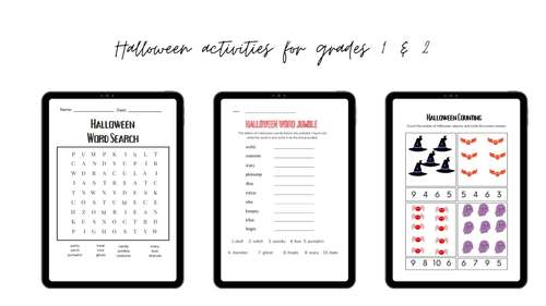 Halloween fun and educational activities for Grades 1 & 2 Elementary ...