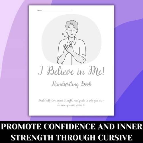 Build Self-Esteem | 100 Cursive Growth Mindset Affirmations Handwriting ...