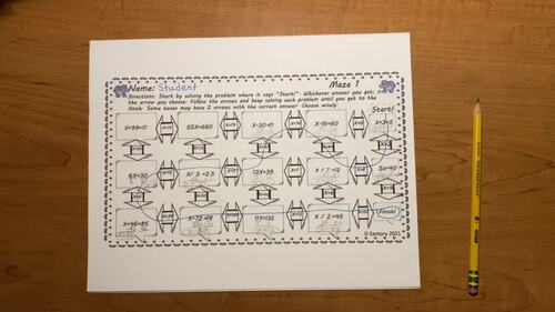 Easter Mazes | 7 Times Table Fluency Game | 3rd & 4th Grade Math Activity