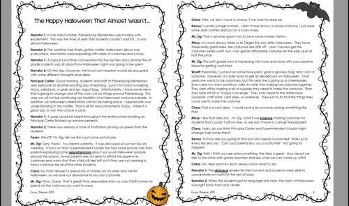 Halloween Reader's Theater & Reading Literature Toolkit for Grades 4-8