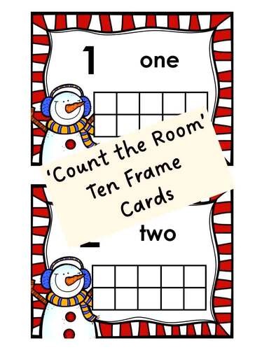Winter Snowman Math Count the Room Christmas Math Centers by ...