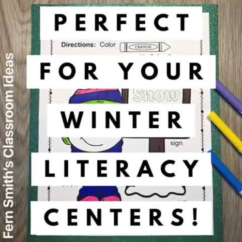 Winter Coloring Pages Differentiated Seasonal Vocabulary | Winter ...