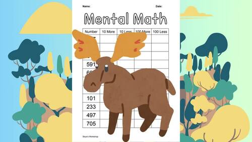 Mental Math Ones Tens Hundreds More Less BUNDLE by Skye's Workshop
