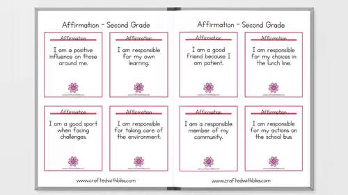 Affirmation Of The Day For Second Grade Morning Meeting Circle Time ...