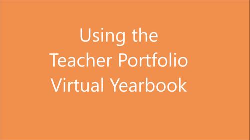 End Of The Year The Digital Memory Book Teacher Portfolio Yearbook ...