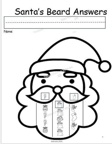 Preschool Kindergarten Math Christmas Worksheets Same and Different $1 Deal