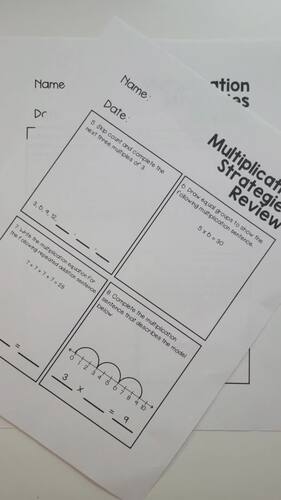 Multiplication Strategies Review by Strutting through Third | TPT