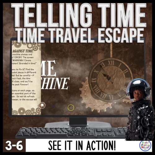 Telling Time Digital Escape Room Game-to Nearest 5 and 1 Minutes ...