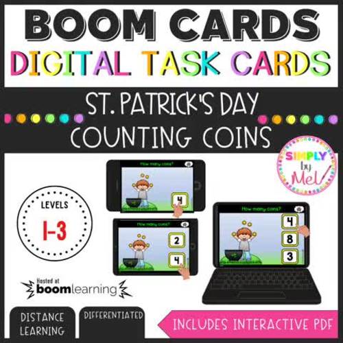 St. Patrick's Day l Counting Coins l Boom Cards™ l Interactive PDF