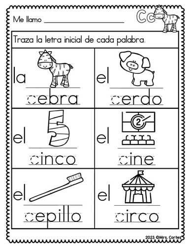 Fonética K-1: De sonidos a sílabas- Letra Cc (ce-ci) by mrscortes