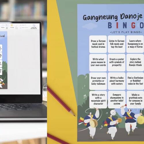 Gangneung Danoje Festival Bingo Game | Korean Culture Activity for the ...