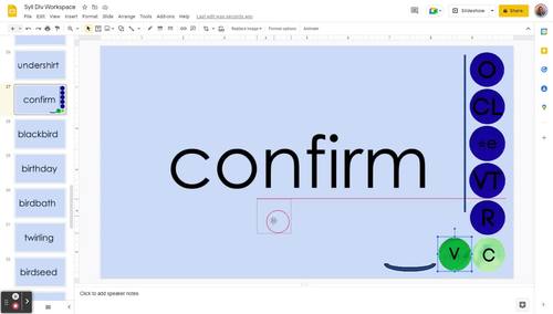 Phonics Syllable Division Bossy R Controlled Vowel ir Google Slides ...