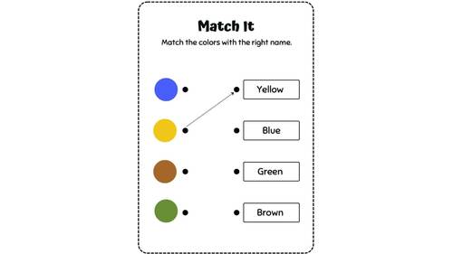 COLOR MATCHING EXERCESES by TeacherTrail Treasures | TPT