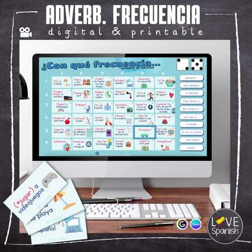 JUEGO ADVERBIOS DE FRECUENCIA // Frequency adverbs by LOVE SPANISH SYDNEY