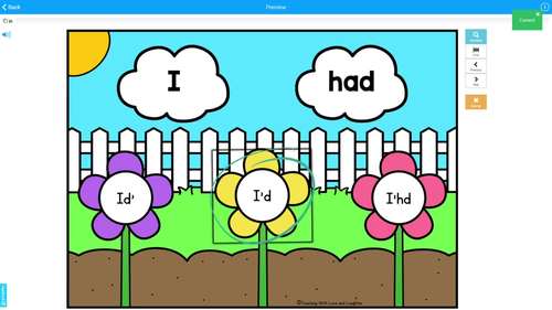 Contractions Set 2 Boom Cards™ by Teaching With Love and Laughter