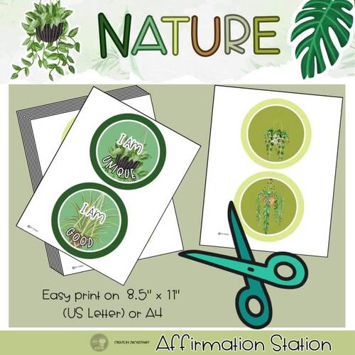 Affirmation Station, Nature Classroom Decor, Positive Affirmations ...