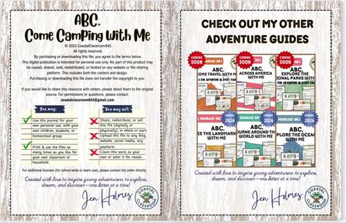 100+ Page Camping Activity Book for Kids | Printable Journal, Games ...