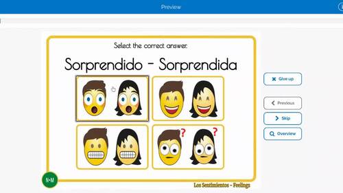 Boom Cards: Los Sentimientos - Feelings (Vocabulary Identification ...