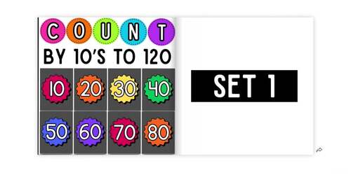 Kindergarten Numbers to 20 and Count by 10s to 120 | Posters | Starburst