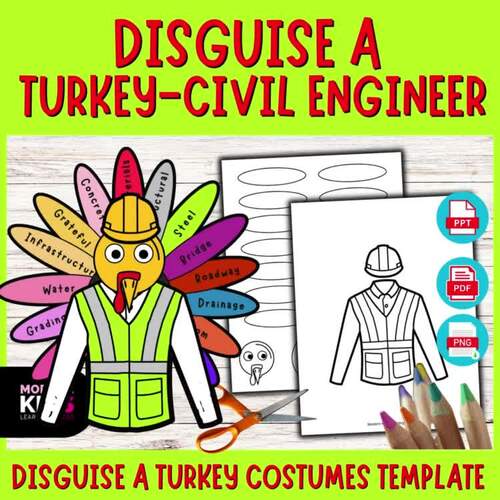 Disguise a Turkey-Civil Engineer Costume Template - I am Not a Turkey