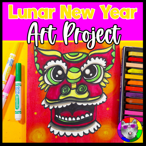 Lunar New Year Dragon Art Project Tutorial Activity for Elementary